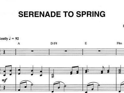 SERENADE TO SPRING 歌谱 简谱