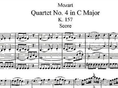Quartet No 4 in C Major K 157 C大调第四弦乐四重奏 歌谱 简谱