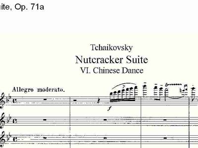 Nutcracker Suite Op 71a 胡桃铗套曲 Op 71a第六乐章 一 Peter Ilyitch Tchaikovsky 彼得 伊利奇 柴可夫斯基 歌谱,总谱 简谱,五线谱