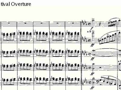 Academic Festival Overture 四 歌谱,总谱 简谱,五线谱