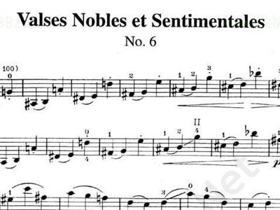 Valses Nobles et Sentimentales No 6 海菲茨 RAVEL 歌谱 简谱